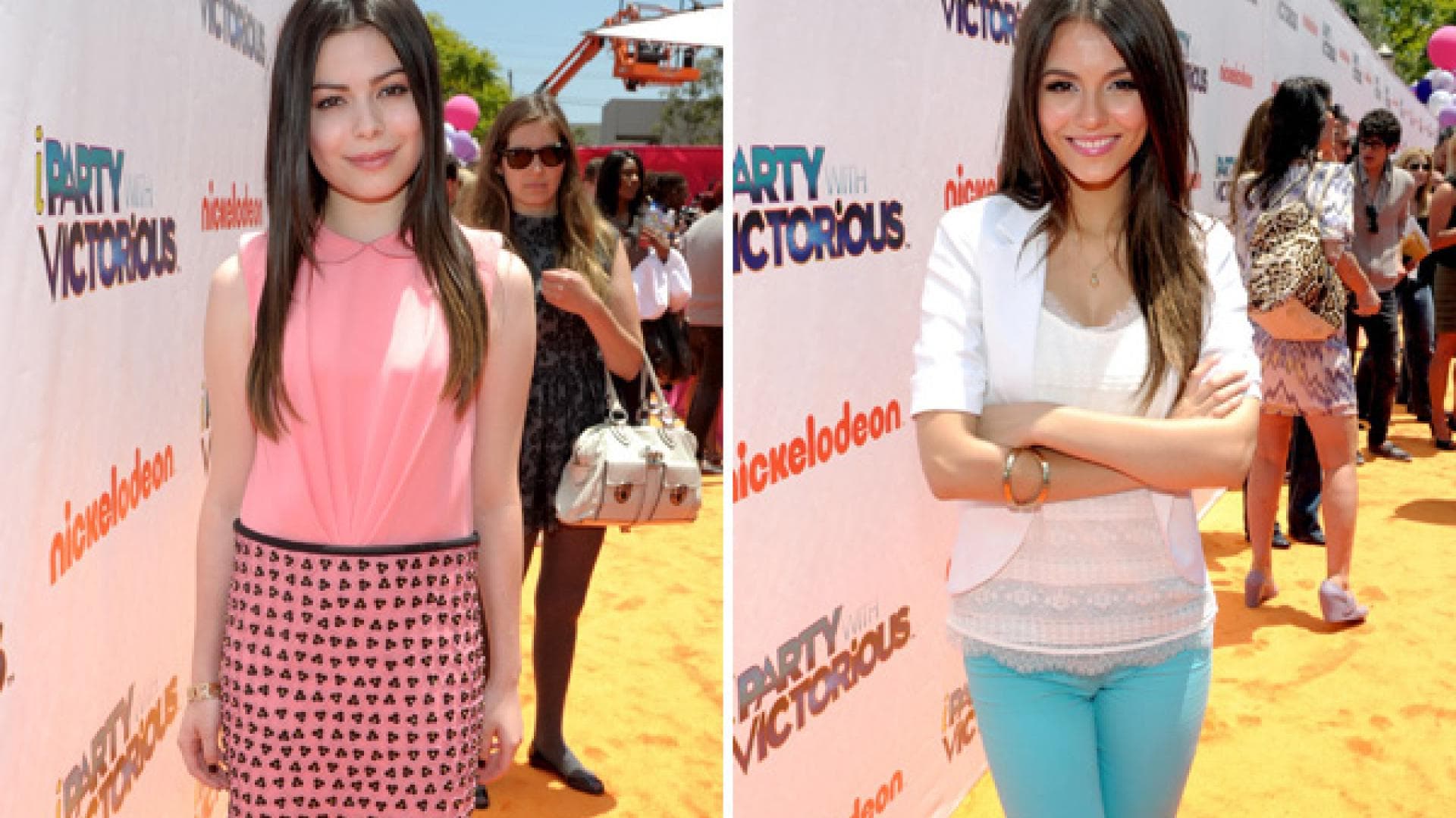 Bonbon-Farben, please: Miranda Cosgrove & Victoria Justice