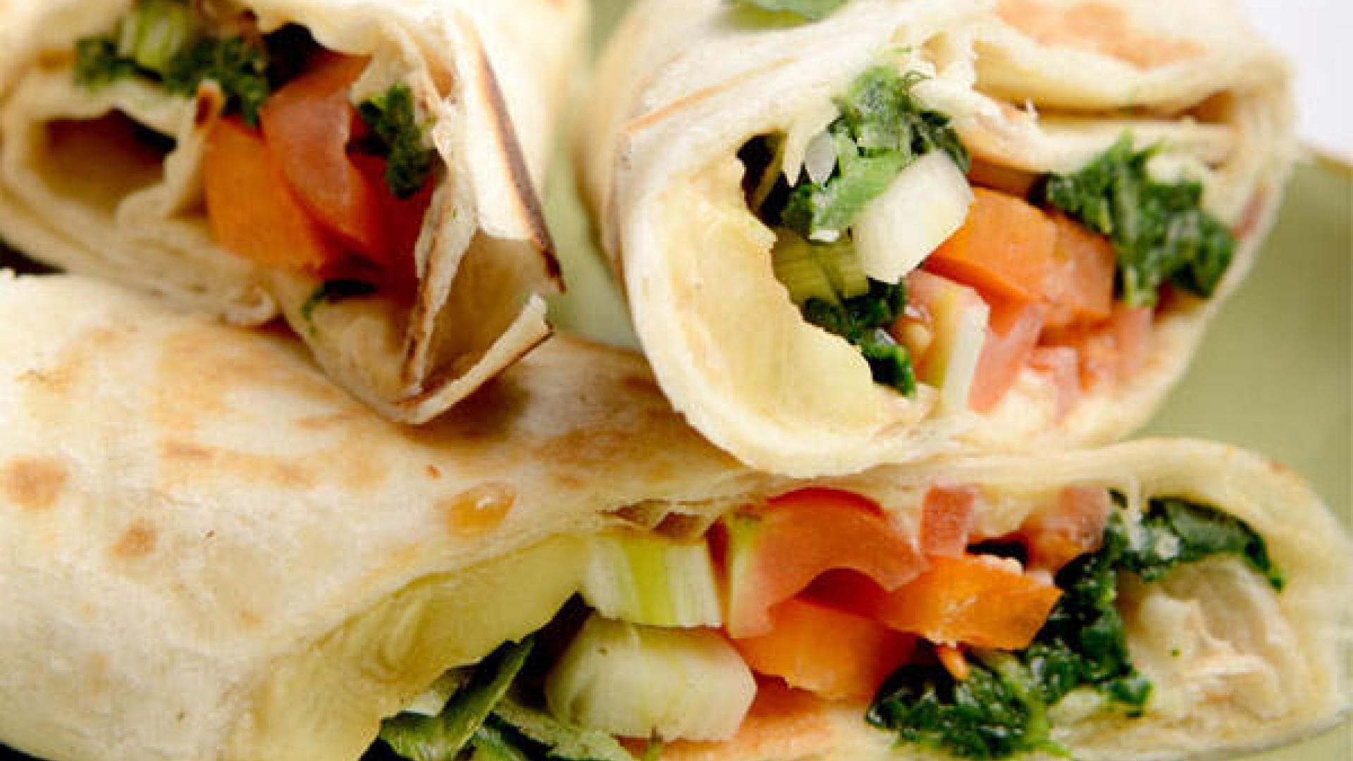 Fingerfood: Spinat-Wrap