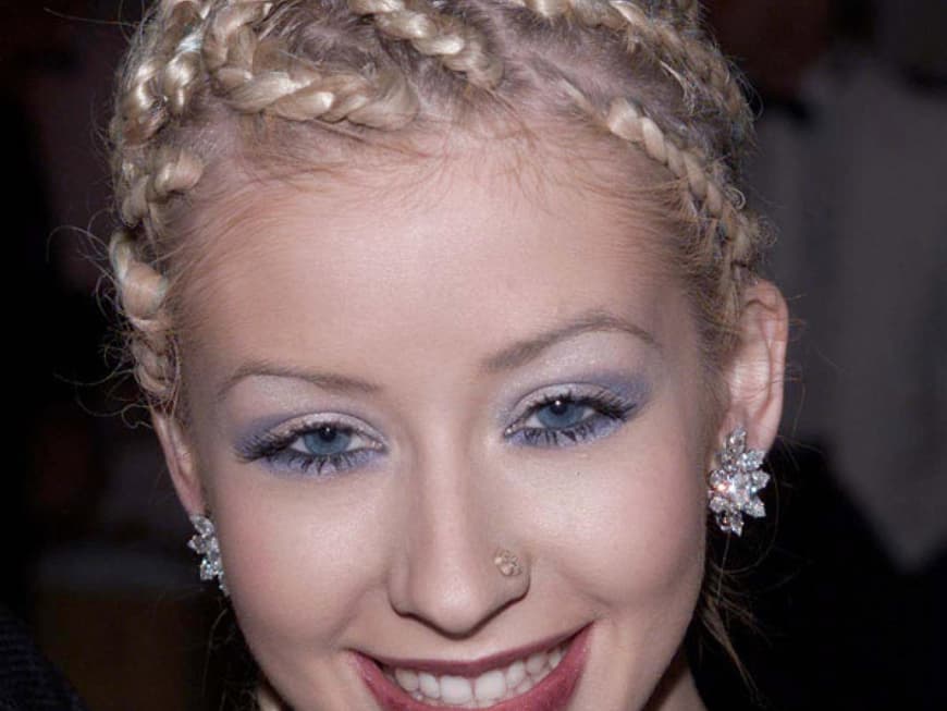 Christina Aguilera mit Zöpfchen-Frisur